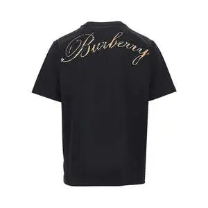 Burberry Check Logo T-hirt - Black