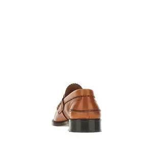 SAXONE Brushed Leather Loafers