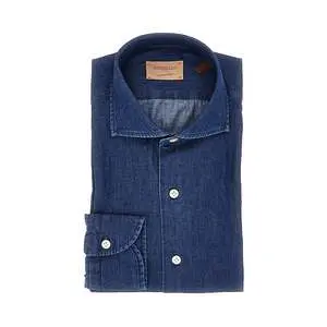 BORRIELLO NAPOLI Lightweight Denim Shirt - Blue