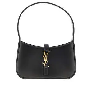 Saint Laurent Le 5 À 7 Leather Mini Bag - Black