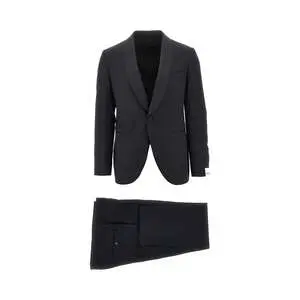 LUIGI BIANCHI Wool Suit With Satin Details