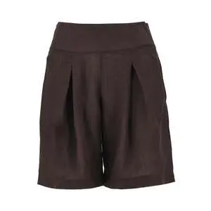 Emporio Armani Viscose And Linen High-rise Wide-leg Shorts