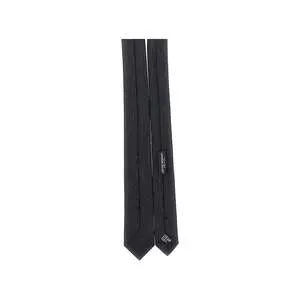 Emporio Armani Jacquard Silk Necktie - Black