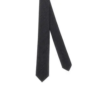 Emporio Armani Jacquard Silk Necktie - Black