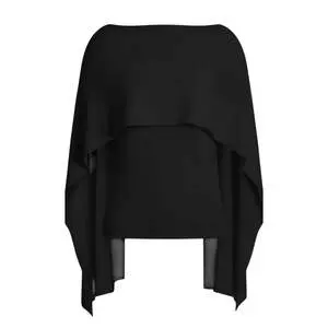 Alberta Ferretti Knitted Top With Cape Detailing