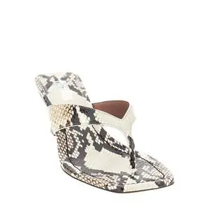 Paris Texas Python-print Leather Mules