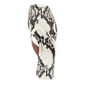 Paris Texas Python-print Leather Mules