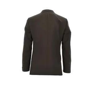 Caruso Wool Suit With Satin Details - Brown