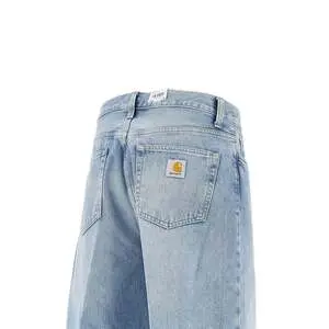 Carhartt Work In Progress Langdon Loose Fit Wide Leg Denim Shorts - Blue