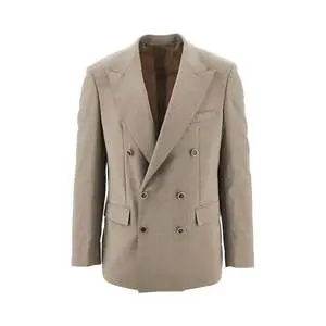 MARSEM Stretch Wool-blend Double-breasted Jacket