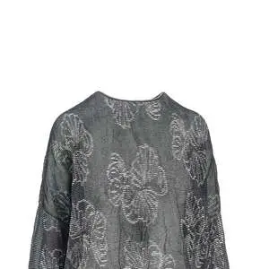 Emporio Armani Jacquard Cotton-blend Floral Motif Sweater
