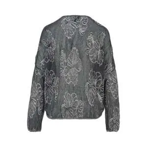 Emporio Armani Jacquard Cotton-blend Floral Motif Sweater