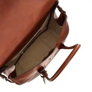 Brunello Cucinelli Grained And Woven Leather Travel Bag