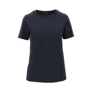 Emporio Armani Embroidered Cotton T-shirt - Blue