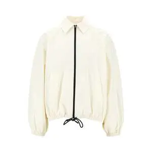 Jacquemus Embroidered Logo Windbreaker Jacket - Beige