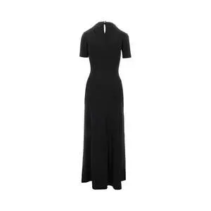 Rabanne Gathered Jersey Maxi Dress With Asymmetrical Hem