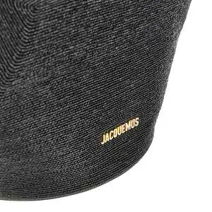 Jacquemus Bambola Asymmetrical Maxi Basket Bag - Black