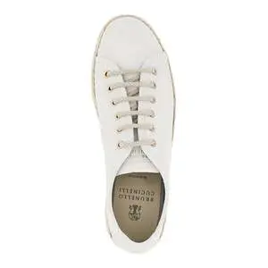 Brunello Cucinelli Suede Leather Lace-up Sneakers With Rope Sole