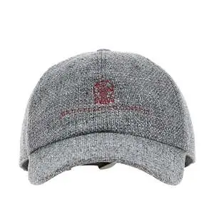 Brunello Cucinelli Linen, Wool And Ilk Baeball Cap - Grey