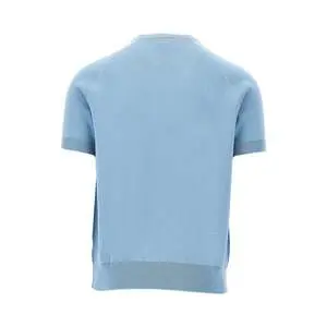 GALLIA KNIT G" Intarsia Cotton Knit T-shirt