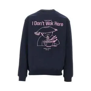 WOODBIRD Organic Cotton Wok Crewneck Sweatshirt With Graphic Back Print