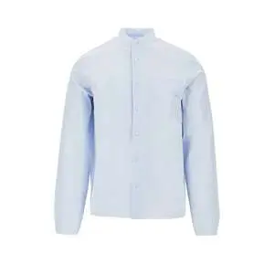 Prada Cotton Shirt With Raw-cut Edges