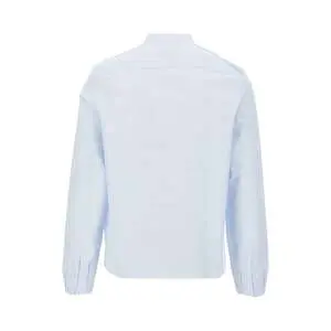 Prada Cotton Shirt With Raw-cut Edges