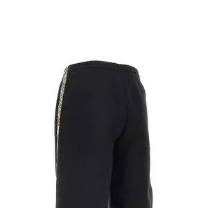 Burberry Cotton French Terry Sweatpants With Check Trimmings