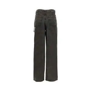 Pinko Loose Fit Jeans With Rhinestone Cord Detail