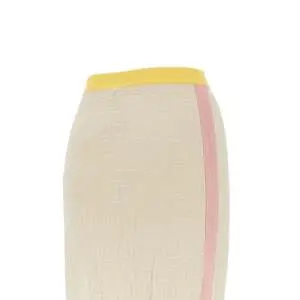 Fendi Ff Jacquard Knit Midi Skirt
