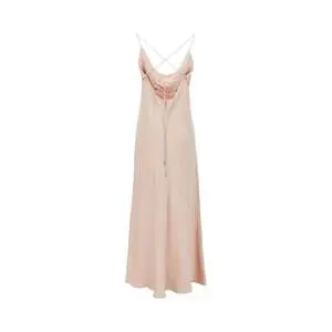 Pinko Satin Long Slipdress With Criss-cross Straps