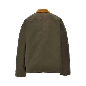FORET Waxed Cotton Jacket With Corduroy Collar