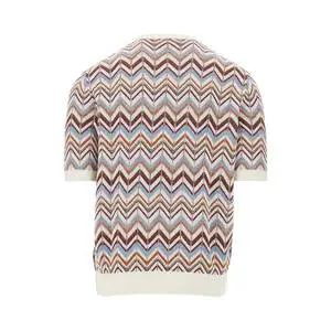 GALLIA KNIT Chevron Knitted T-shirt