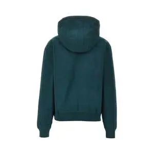 Saint Laurent Embroidered Logo Hoodie - Green
