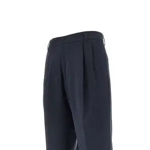 C.9.3 Viscose-blend Twill Pants With Double Dart And Straight Leg
