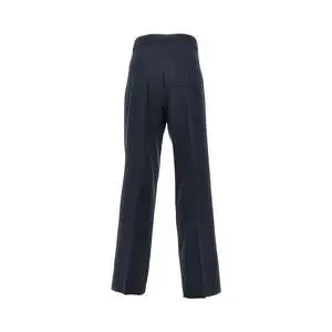C.9.3 Viscose-blend Twill Pants With Double Dart And Straight Leg