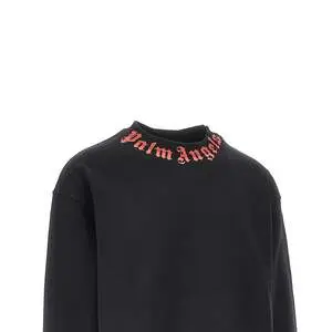 Palm Angels Neck Logo Print Sweatshirt