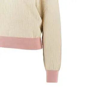 Fendi Ff Jacquard Cotton And Silk Sweater - Multicolor