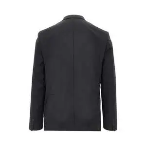 MARSEM Stretch Wool-blend Double-breasted Jacket With Peak Lapels