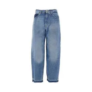 Pinko Balloon Fit Jeans With Frayed Hem