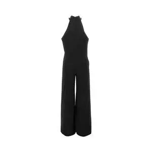 Pinko Sleeveless Halter Neck Jumpsuit With Embellished Detail - Black