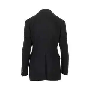 Tagliatore Astra Double-breasted Canvas Jacket - Black