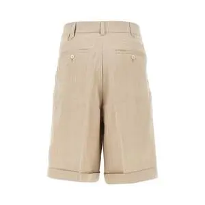 Jacquemus Pastro Textured Linen-blend Shorts - Beige