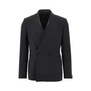 Tagliatore Collarless Double-breasted Tuxedo Jacket