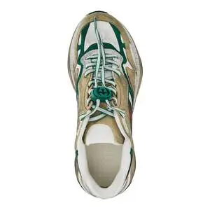 Gucci Gg Jacquard And Suede Sneakers - Multicolor