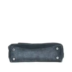 Balenciaga Small Rodeo Bag In Waxed Suede Leather - Grey