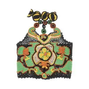 Etro Crocheted Floral Halterneck Top