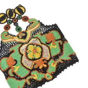 Etro Crocheted Floral Halterneck Top
