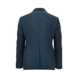LUIGI BIANCHI Tailored Wool Suit With Satin Details
