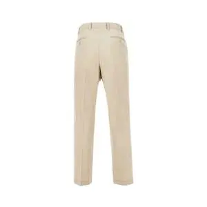 Prada Cotton Twill Pants With Enamel Triangle Logo Charm